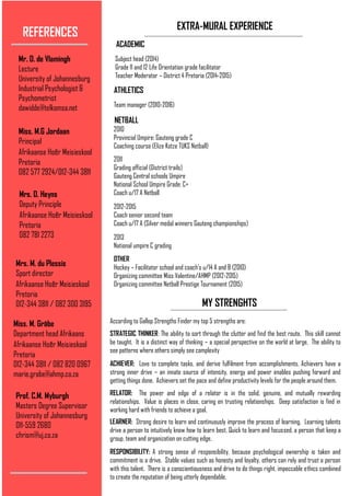 CV Vickie Cronje 2016 Teaching | PDF