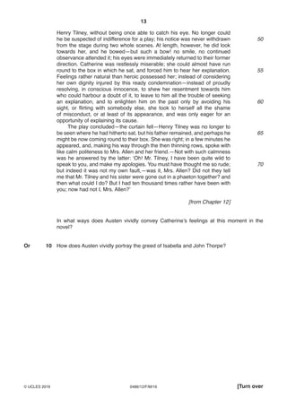 IGCSE Literature | PDF