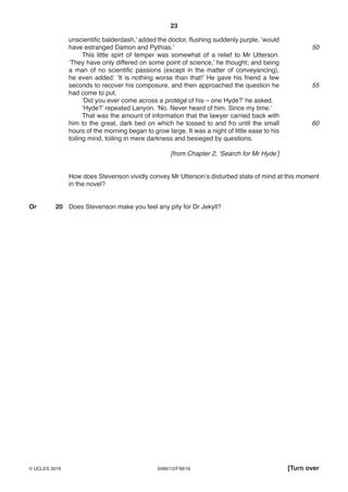 IGCSE Literature | PDF