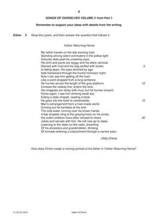 IGCSE Literature | PDF