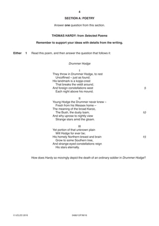 IGCSE Literature | PDF