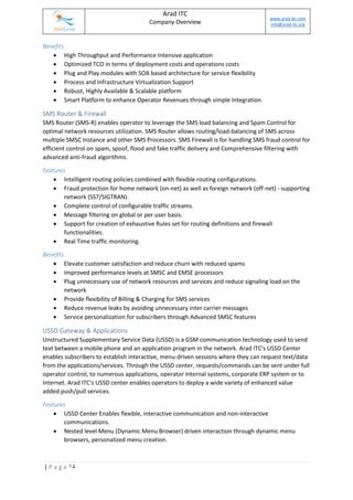 Arad ITC-Overview | PDF