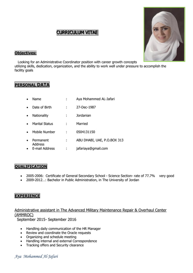 aya CV 17(1) | PDF | Human Resources | Business