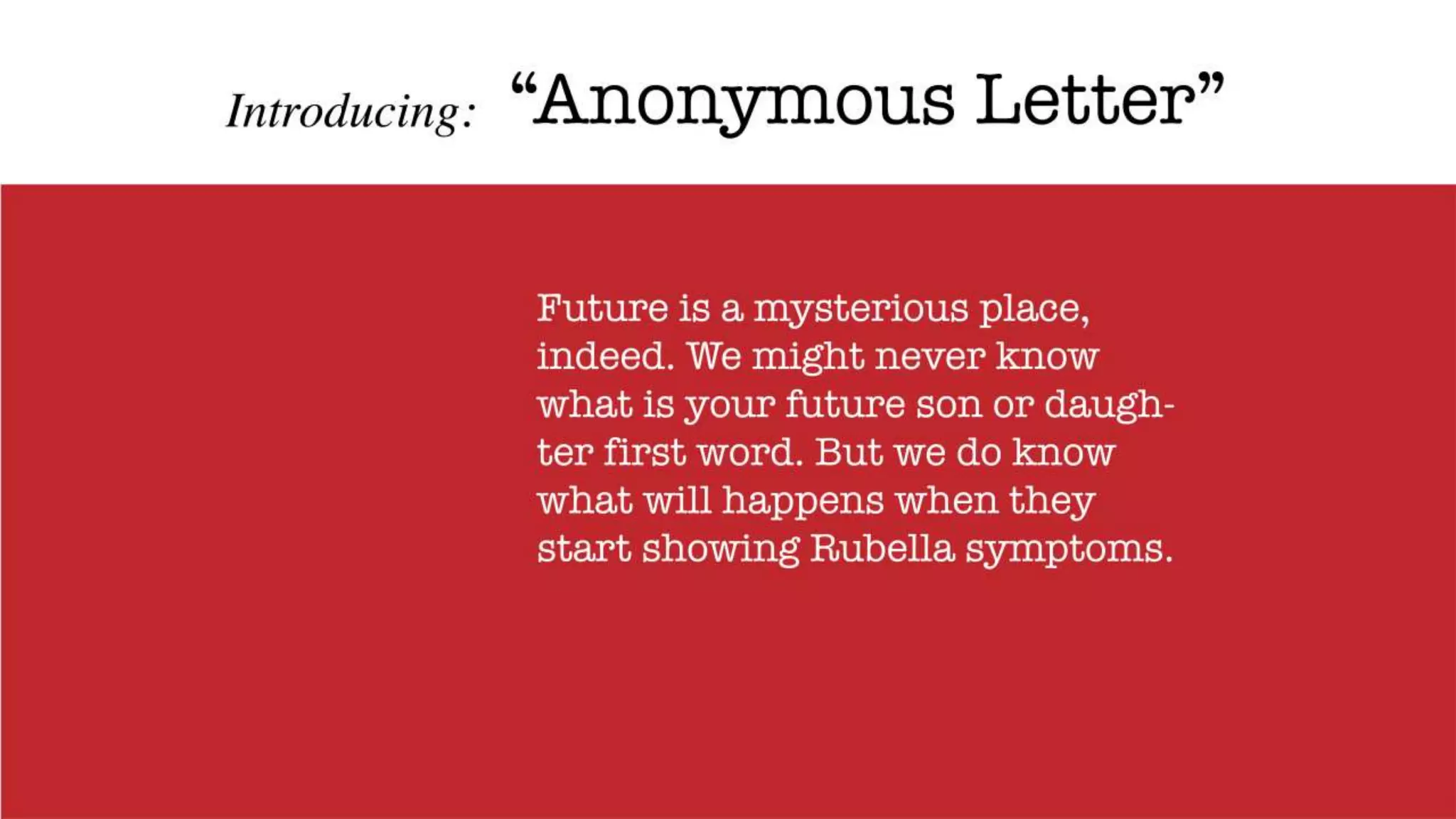 anonymous letter | PPT