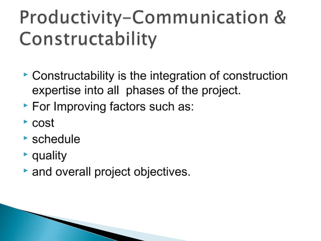 049 integration of constructability | PPT