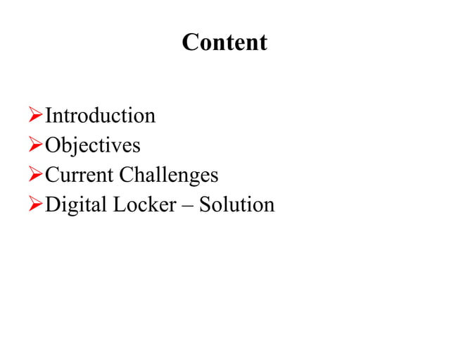 DigiLocker-presentation | PPTX | Technology & Computing