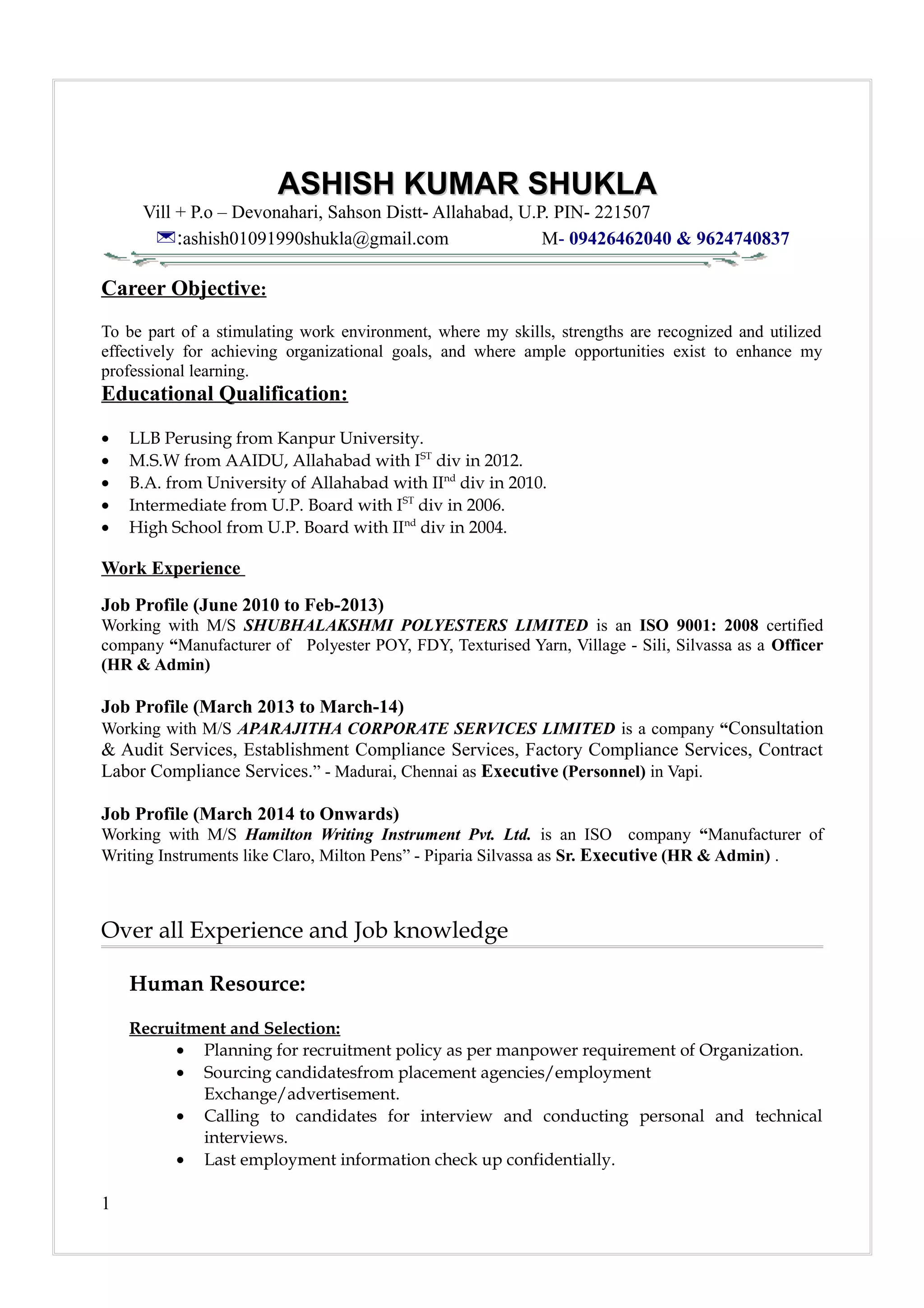Resume ashish | PDF