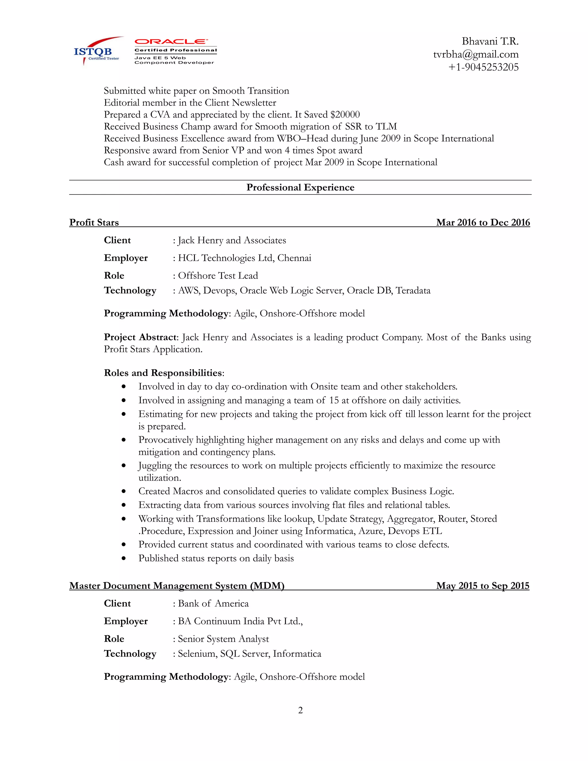 Bhavani_TR_Resume | DOC