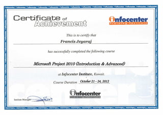 Microsoft Project 2010_Advanced Certificate | PPT