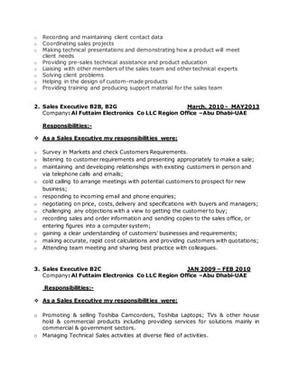 Sales Executive | DOCX | Sales | Business