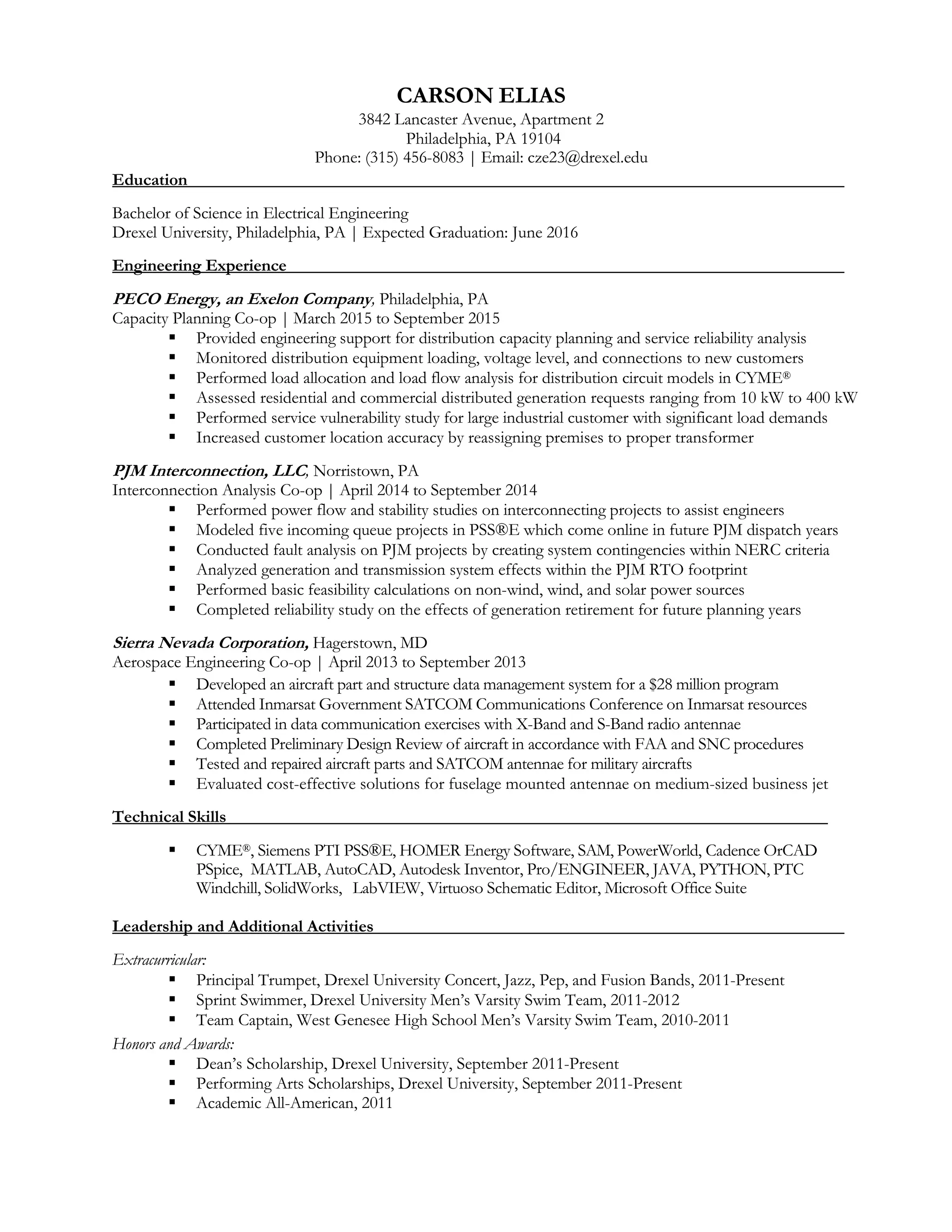 Carson Elias Resume | PDF