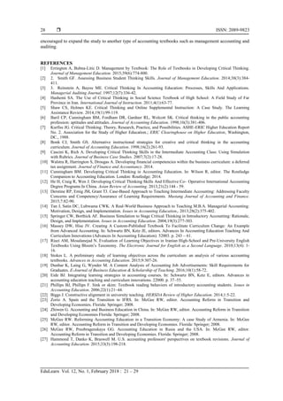 Critical Thinking in Accounting Textbooks | PDF