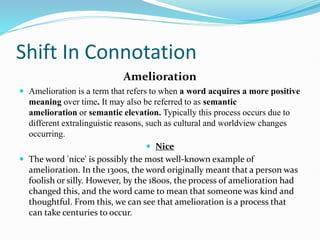 Semantics change over period of time In linguistics | PPTX