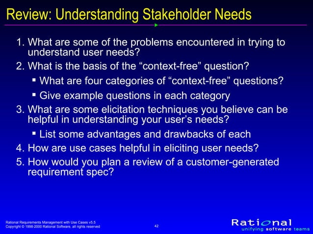 Understanding Stakeholder Needs | PPT