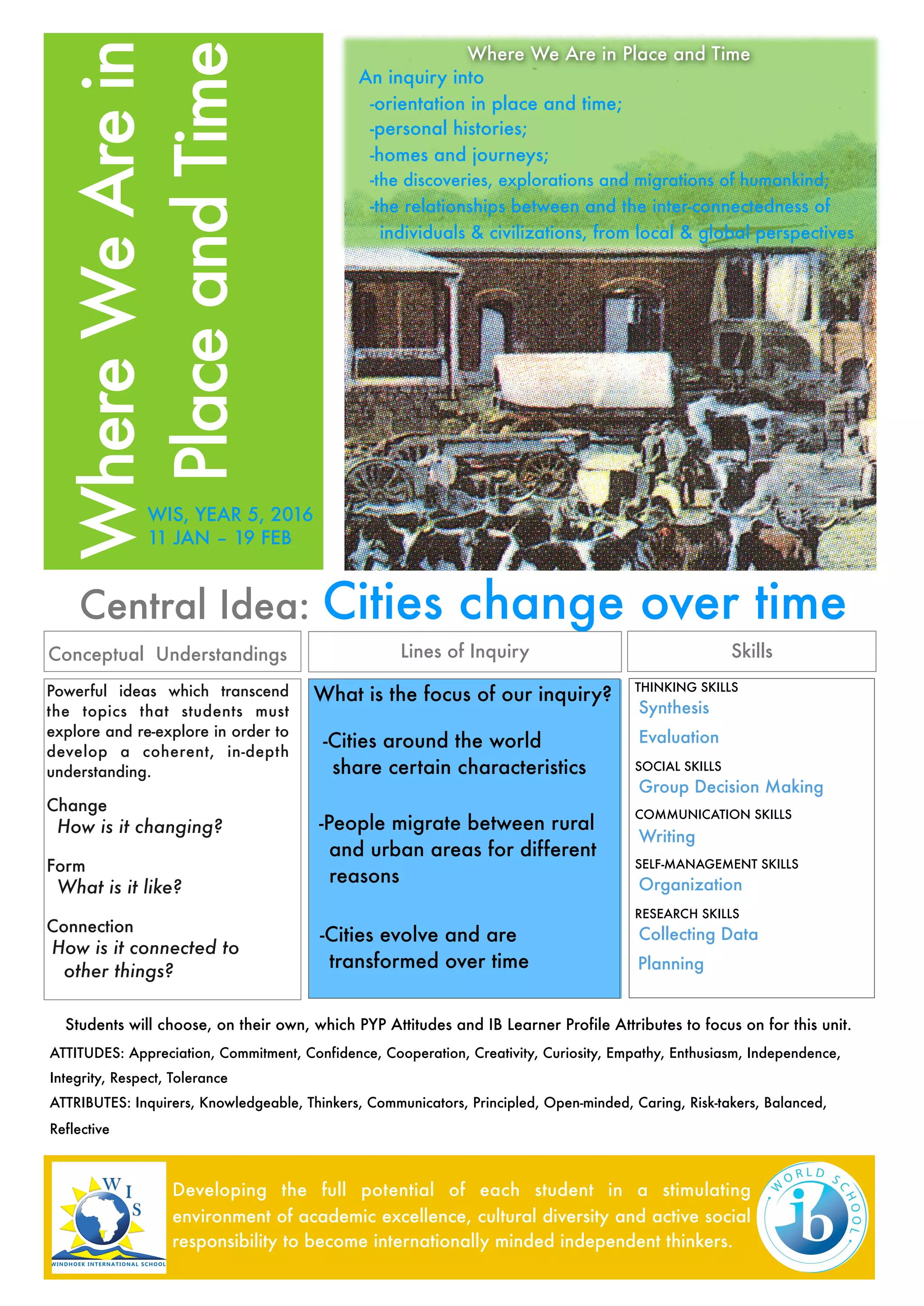 Where We are in Place and Time Unit 4 Newsletter | PDF