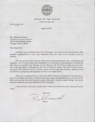 Letter from Mayor | PDF