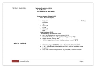 Collin CV 2014 | PPT