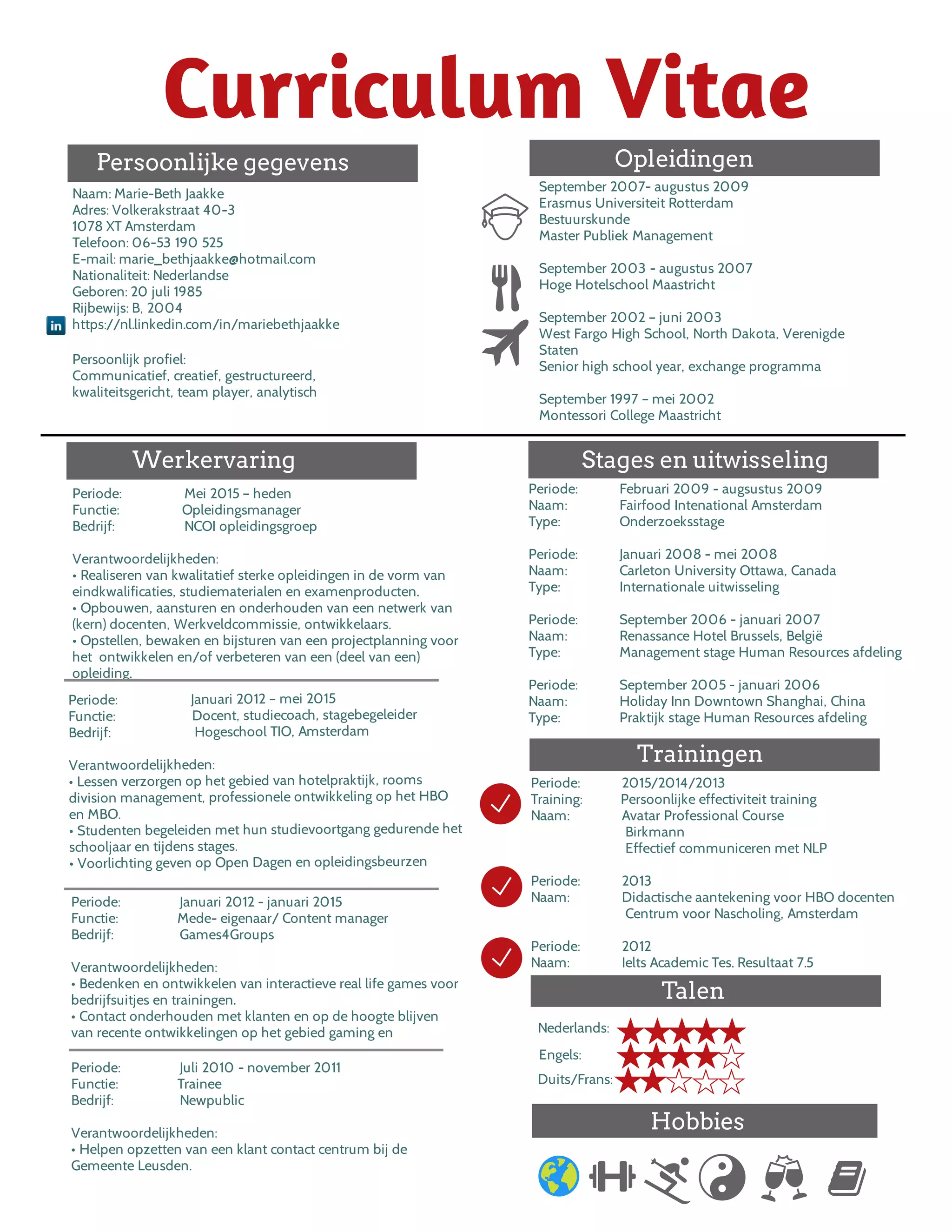 CV Marie-Beth Jaakke | PDF