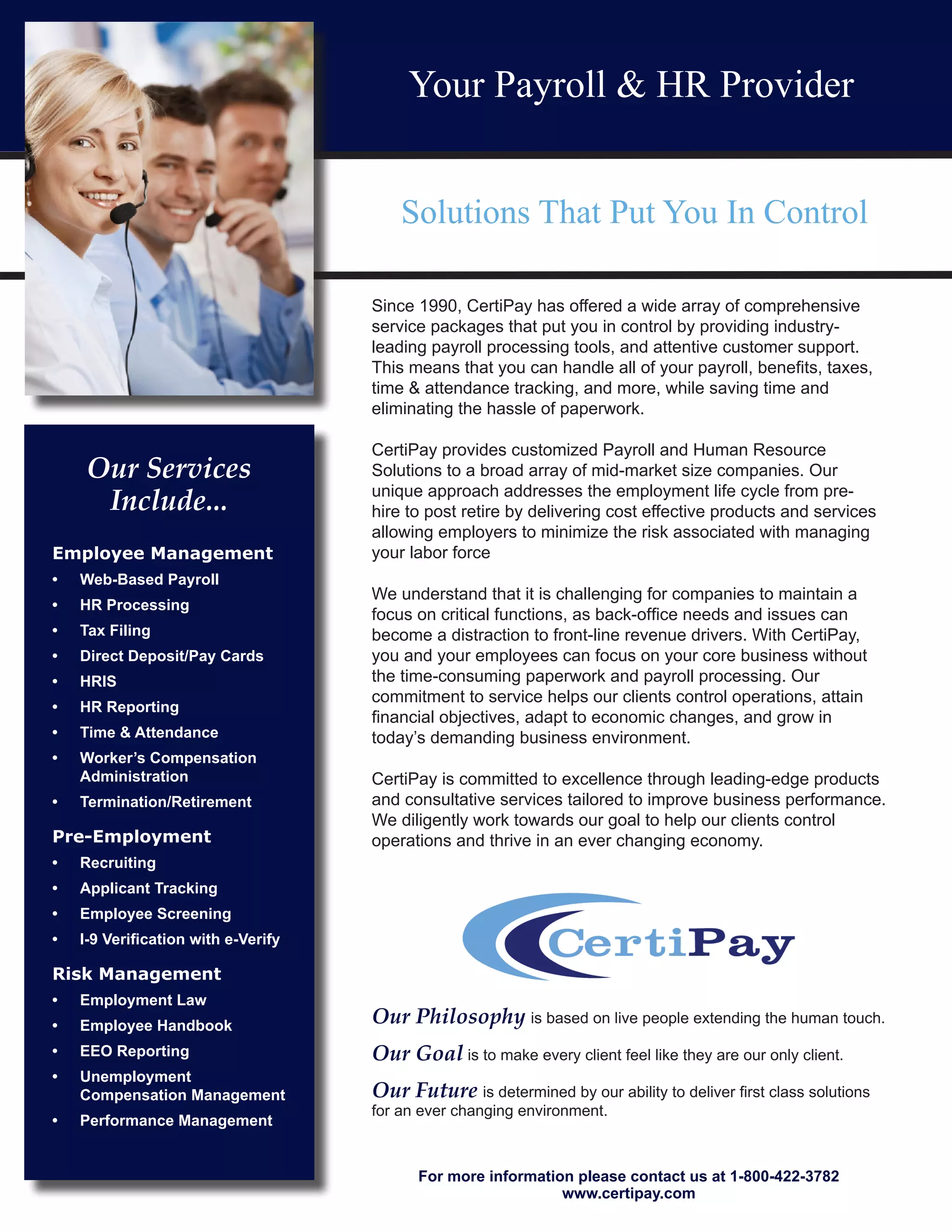 Certipay Overview - HR and Payroll Services | PDF