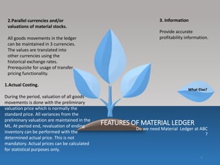 SAP Material Ledger -2014 | PPT