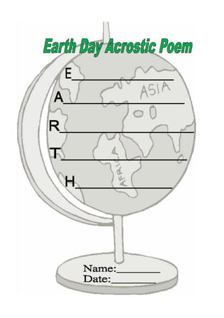 04 acrostic poems earth day | PDF