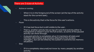 04 activities and activity life cycle | PPT