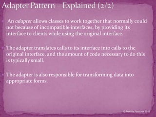 Design Patterns - 04 Adapter and Facade Pattern | PPT