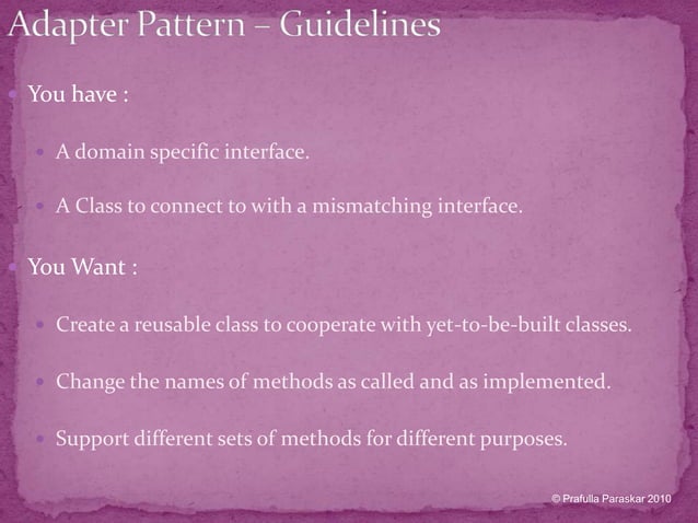 Design Patterns - 04 Adapter and Facade Pattern | PPT