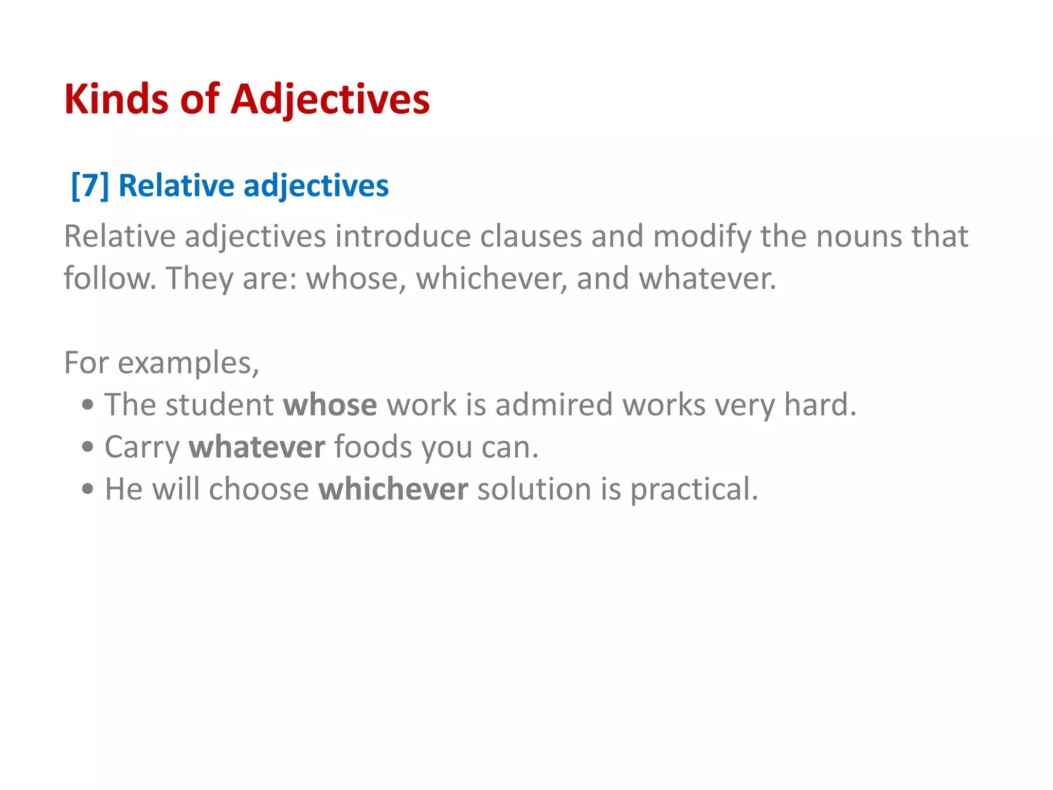 Adjectives | PPTX