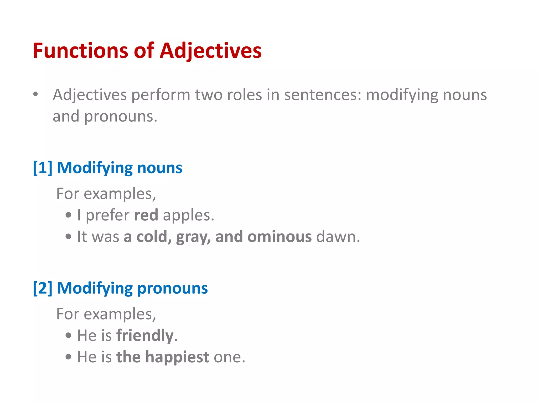 Adjectives | PPTX
