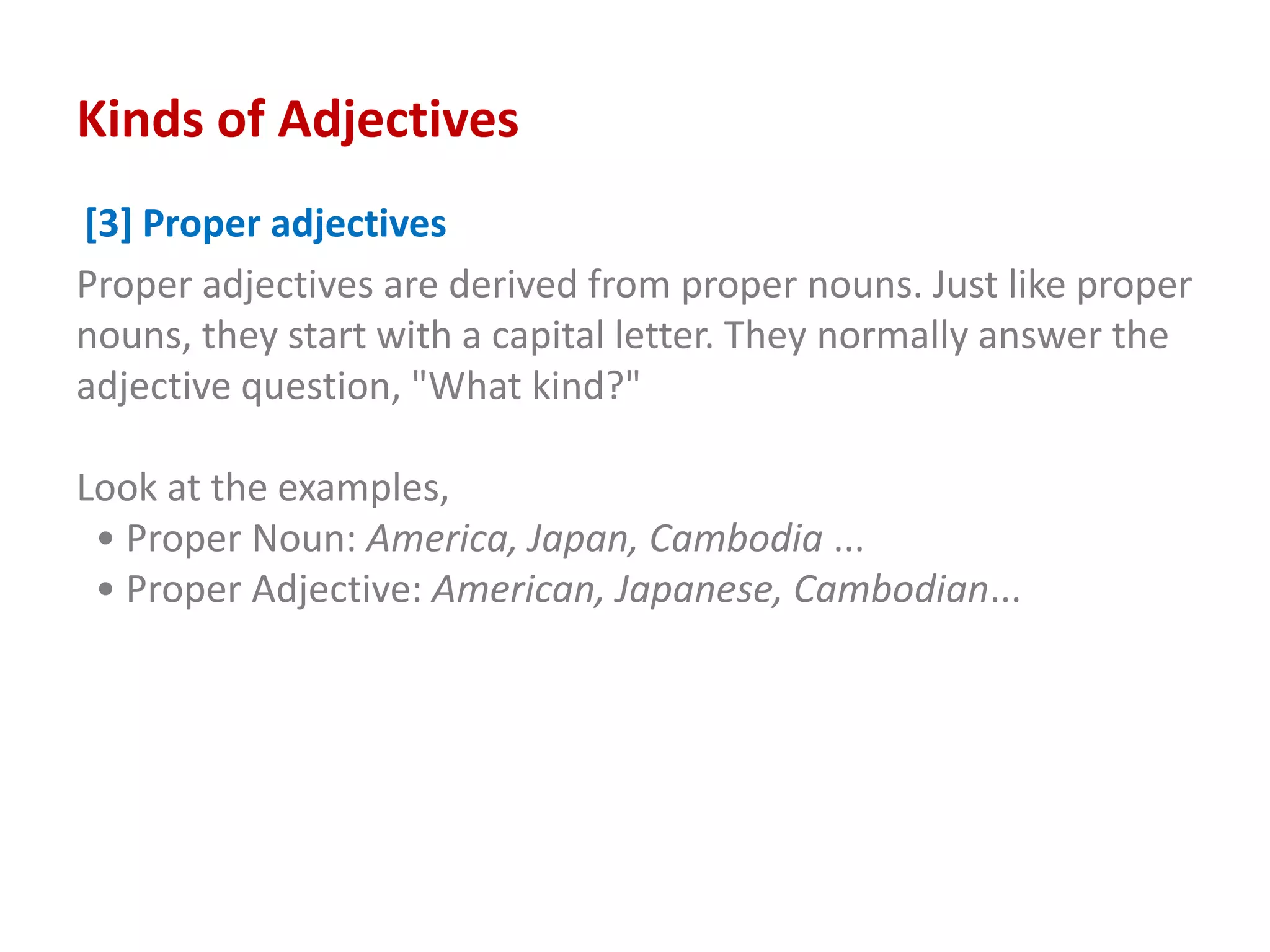 Adjectives | PPTX