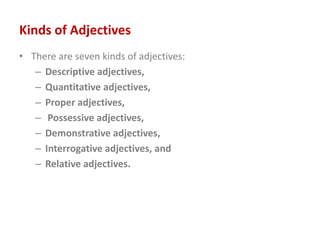 Adjectives | PPTX