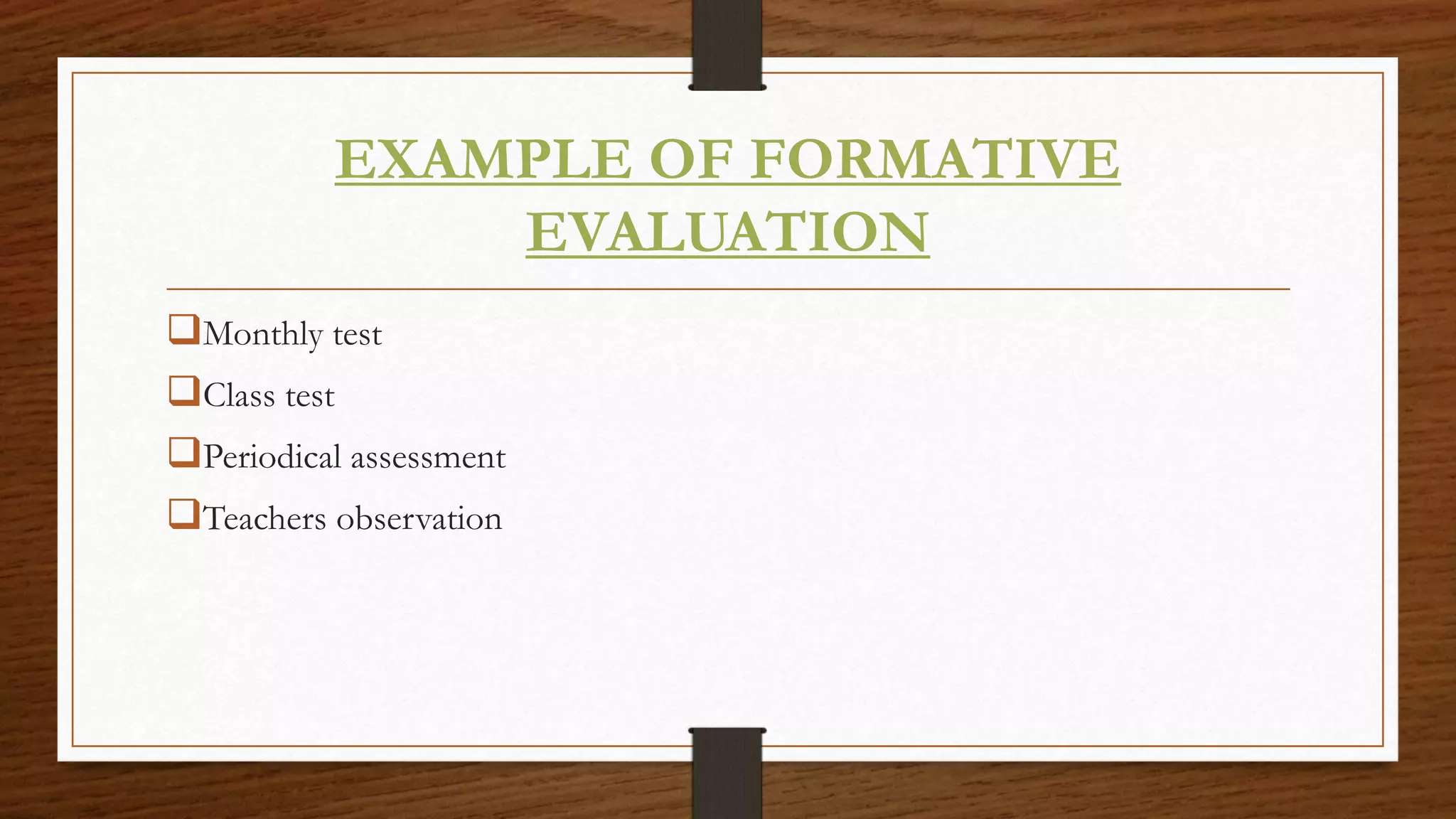 Formative Evaluation | PPTX