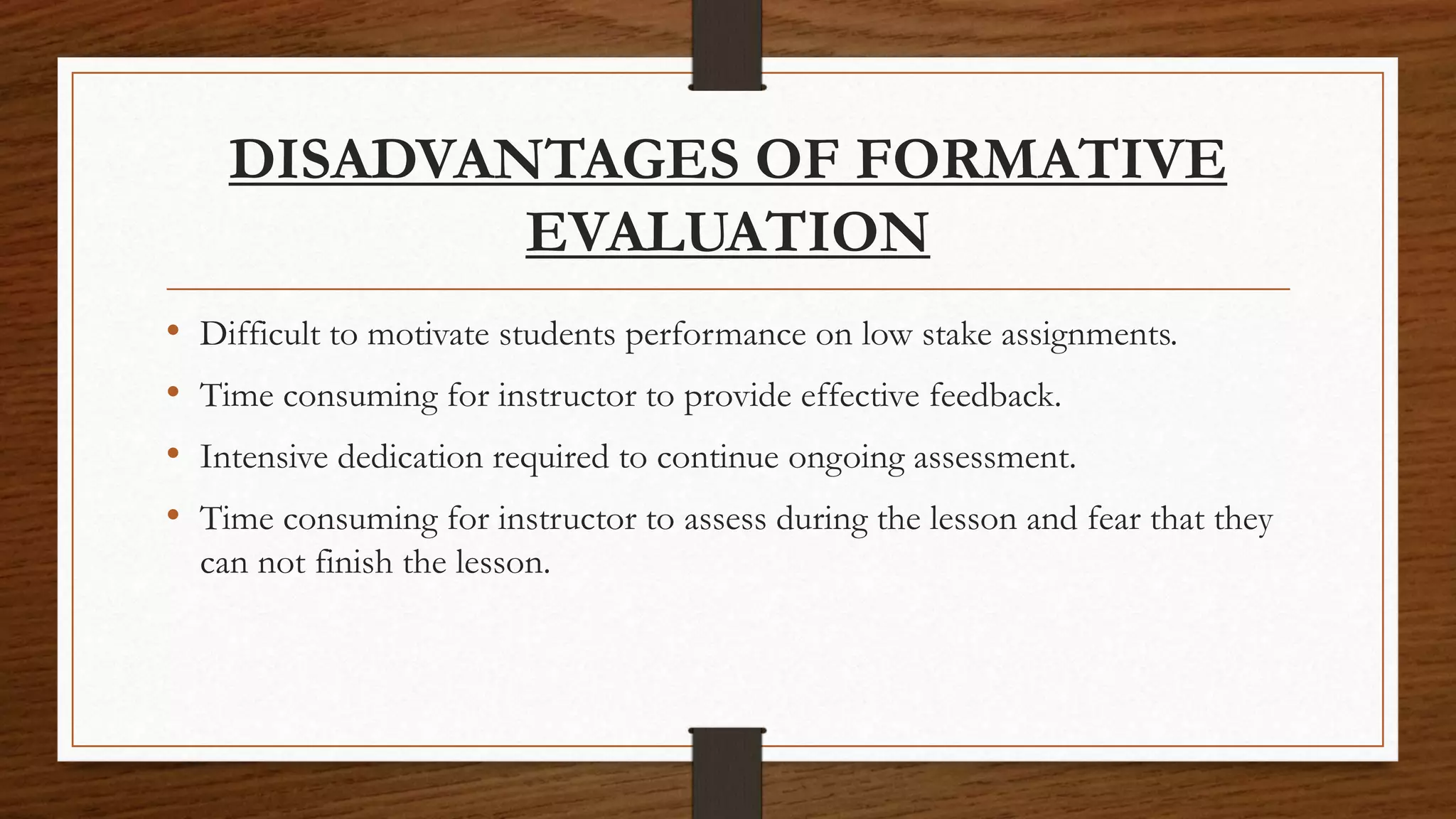 Formative Evaluation | PPTX