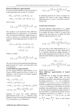 On the Numerical Fixed Point Iterative Methods of Solution for the ...