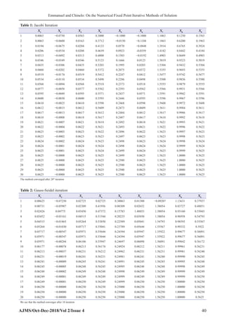 On the Numerical Fixed Point Iterative Methods of Solution for the Boundary Value Problems of ...