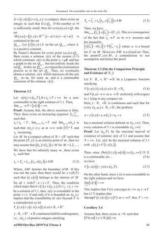 On Extendable Sets in the Reals (R) With Application to the Lyapunov Stability Comparison ...