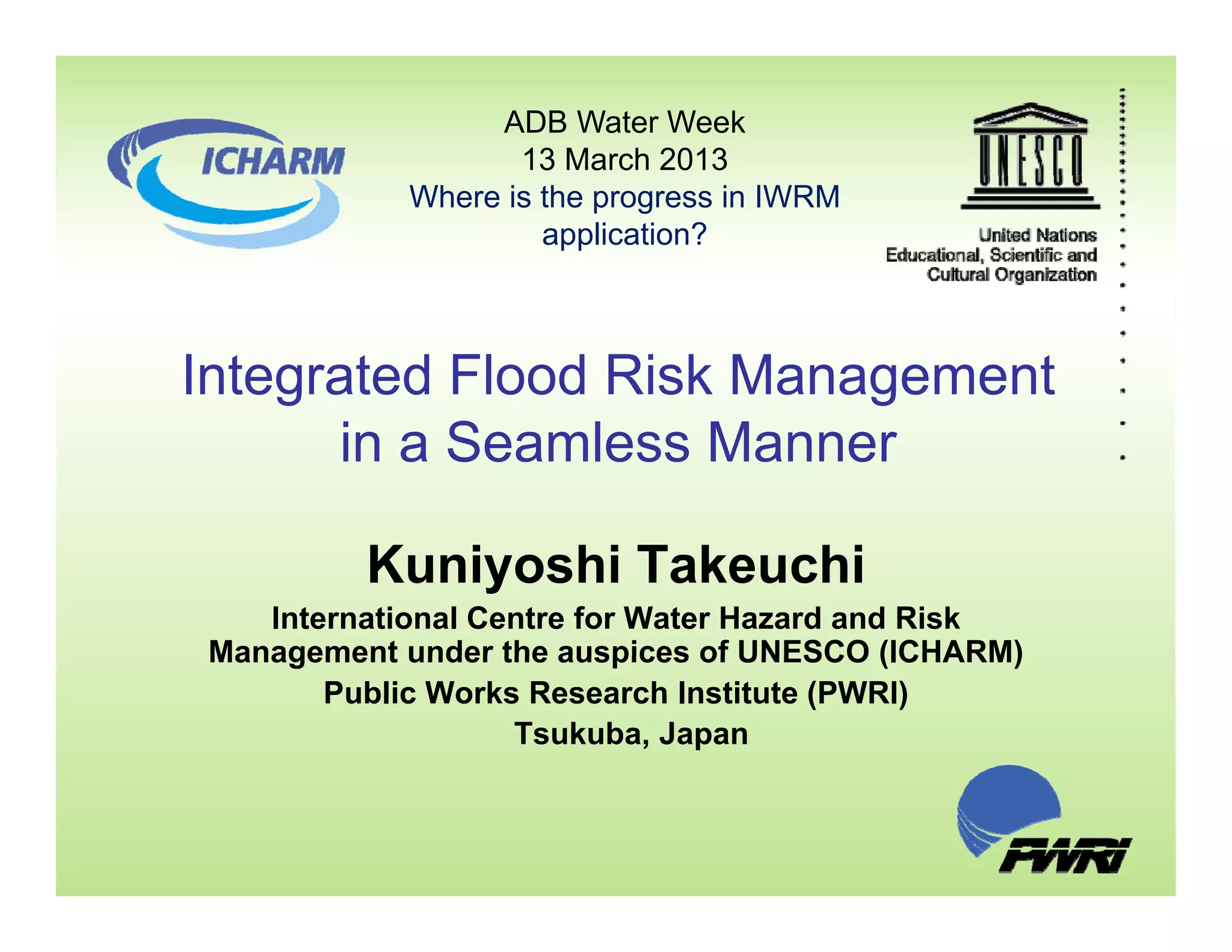 Integrated Flood Risk Management in a Seamless Manner | PDF