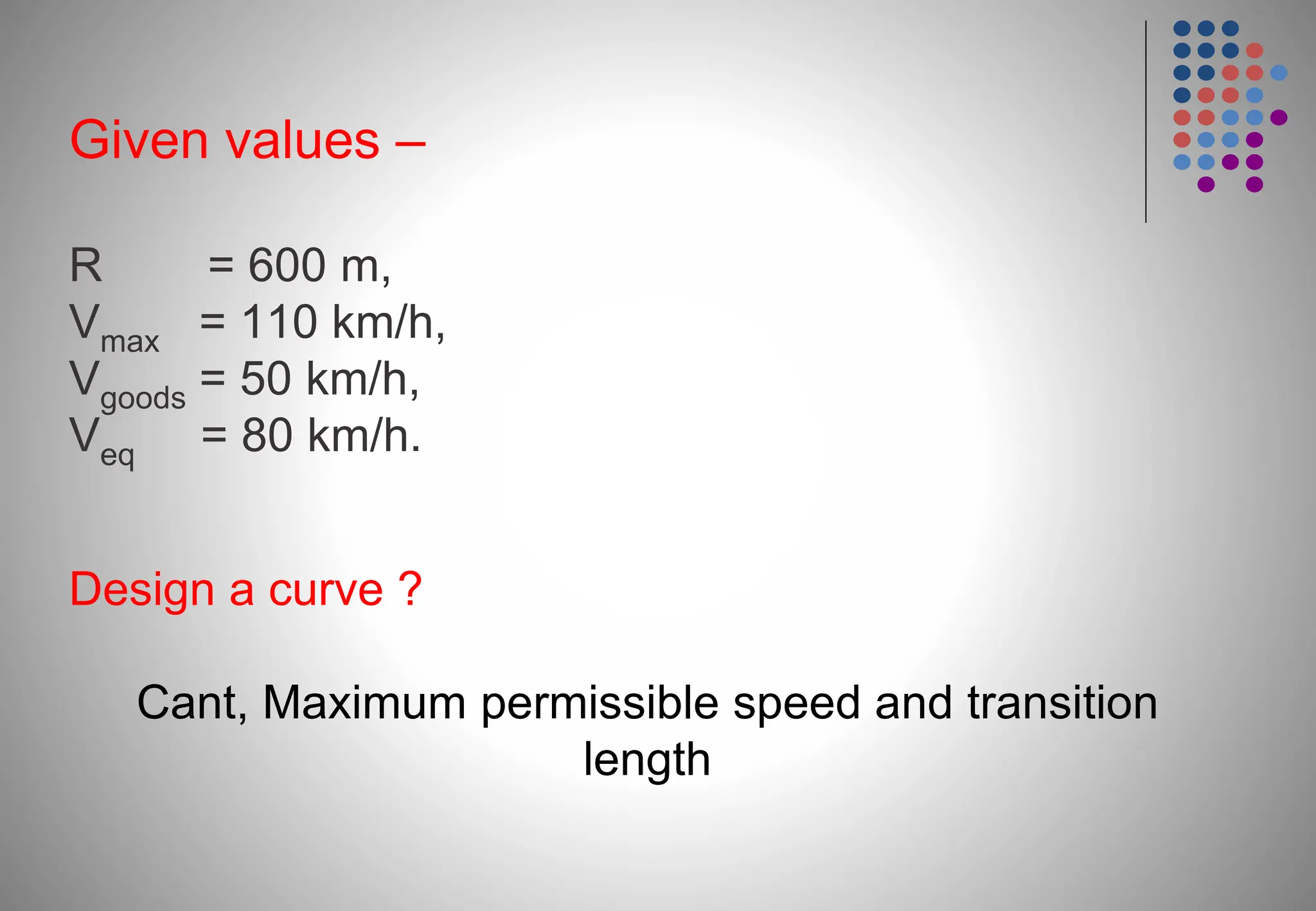 04 Assignment on Curve .pptx layout of simple and transition curve | PPT