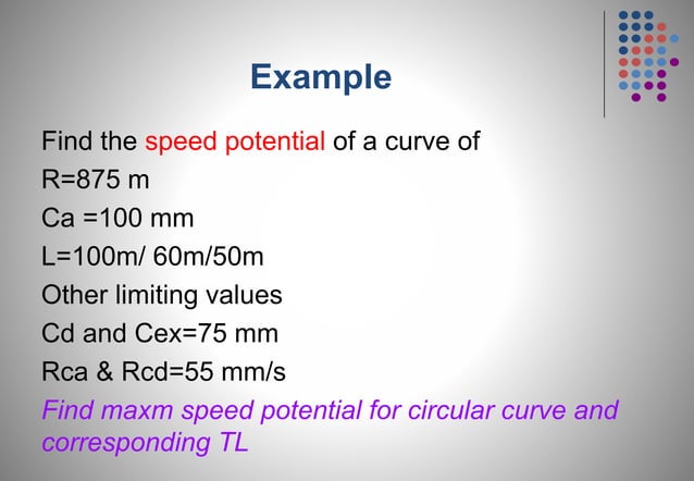 04 Assignment on Curve .pptx layout of simple and transition curve | PPT