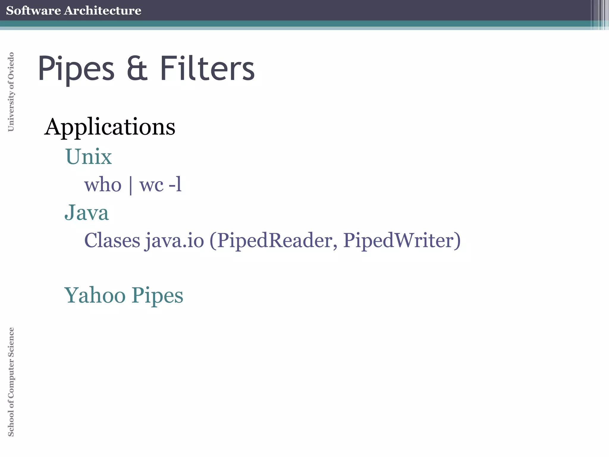 Software Architecture Taxonomies - Behaviour: Components & Connectors | PPT