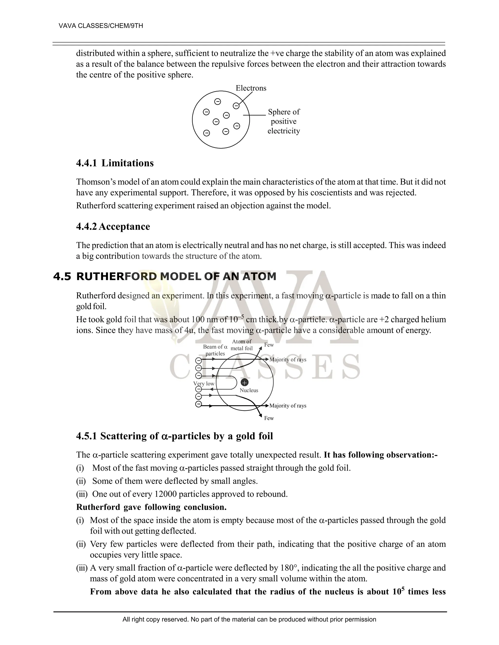 NCERT-structure of atom class 9 notes pdf download | PDF