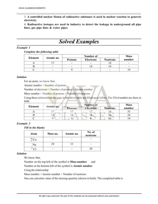 NCERT-structure of atom class 9 notes pdf download | PDF