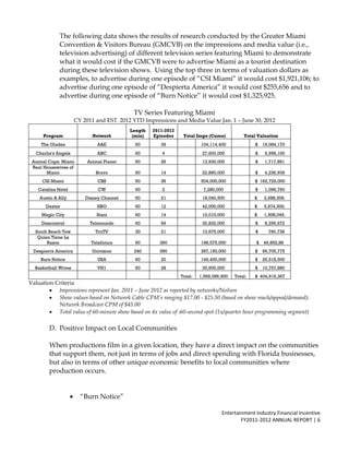 Entertainment Industry Financial Incentive Annual Report 2011 2012 | PDF