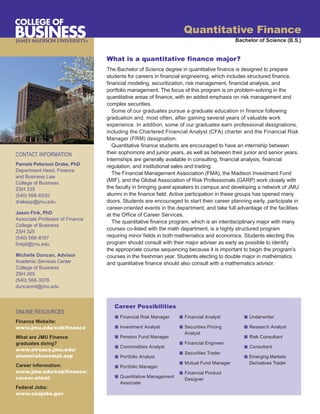 Quantitative Finance Program Info | PDF | Undergraduate Education ...