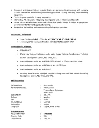 pipeline foreman | DOC