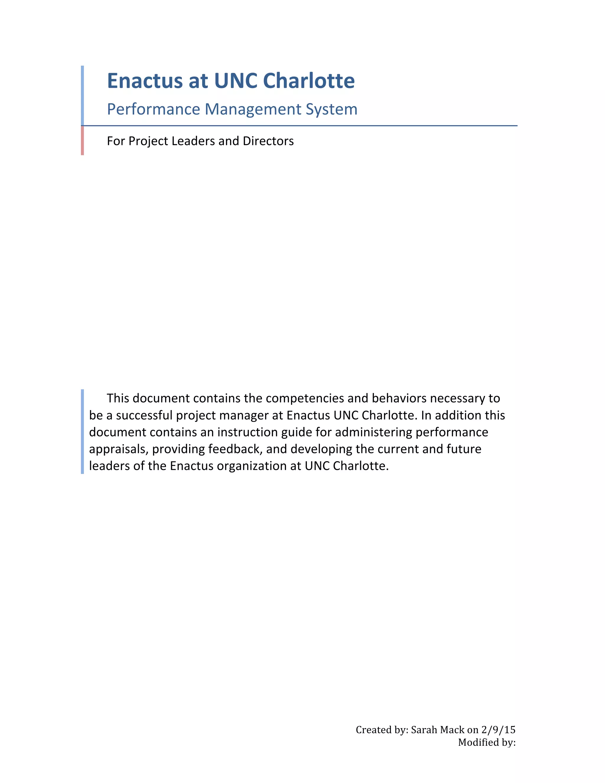 Enactus Development Plan | PDF