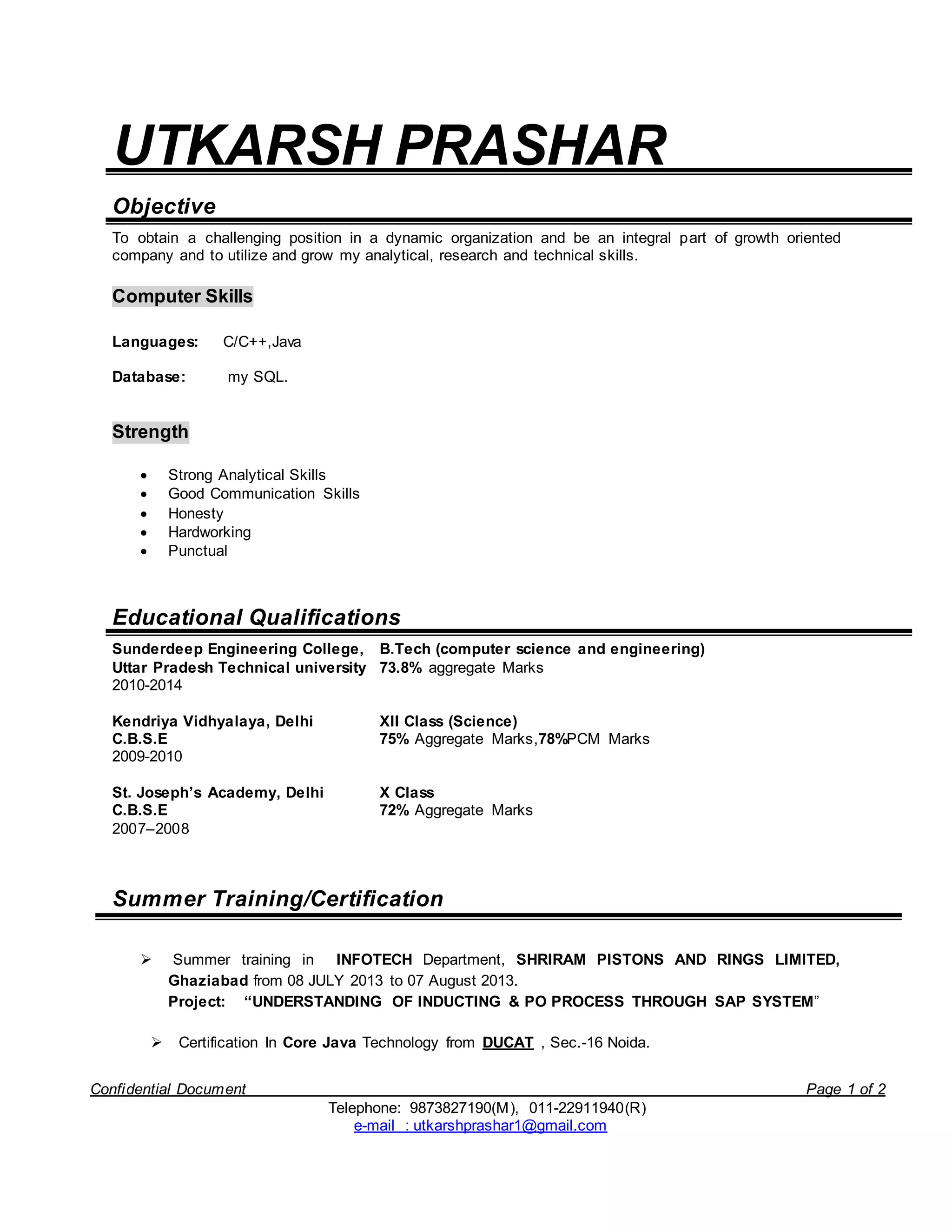 ut cv | PDF | Free Download