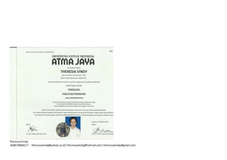 CV JS FINAL-Theresia Vindy | PDF