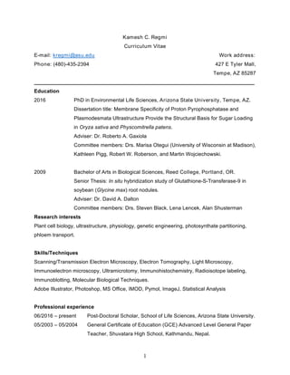 Kamesh-Regmi-CV-Postdoc-2017 | PDF